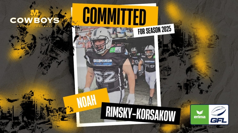 GFL TEAM 2025: Noah Rimsky-Korsakow ist ein Cowboy! – Munich Cowboys